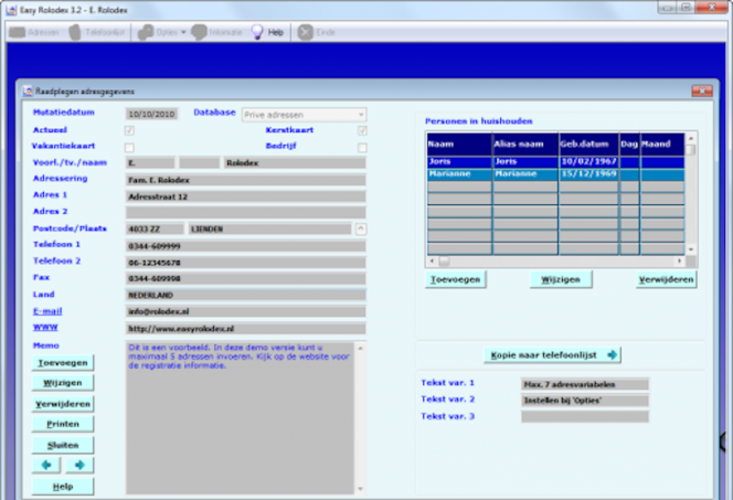 Gratis Easy Rolodex downloaden - Downloaden.nl