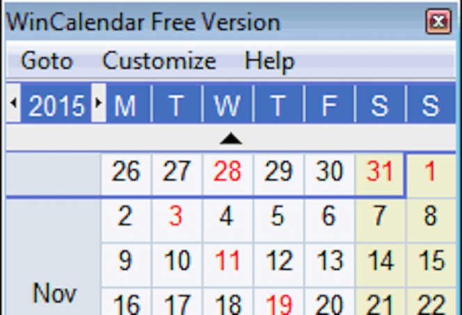 WinCalendar voor Windows - Gratis op Downloaden.nl