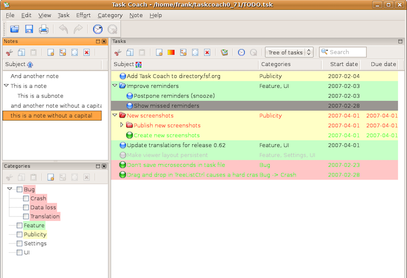 Task Coach is een gratis taak en to-do-lijstjes manager - Gratis op ...